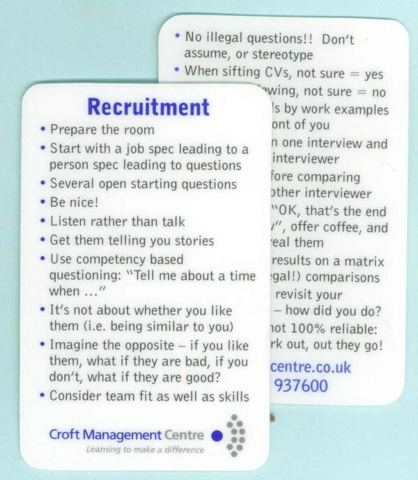 Recruitment card